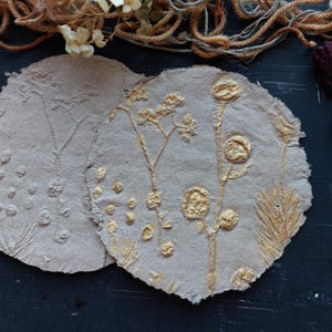Handmade Botanical Cast Papers. Set of 10 Papers. - Etsy