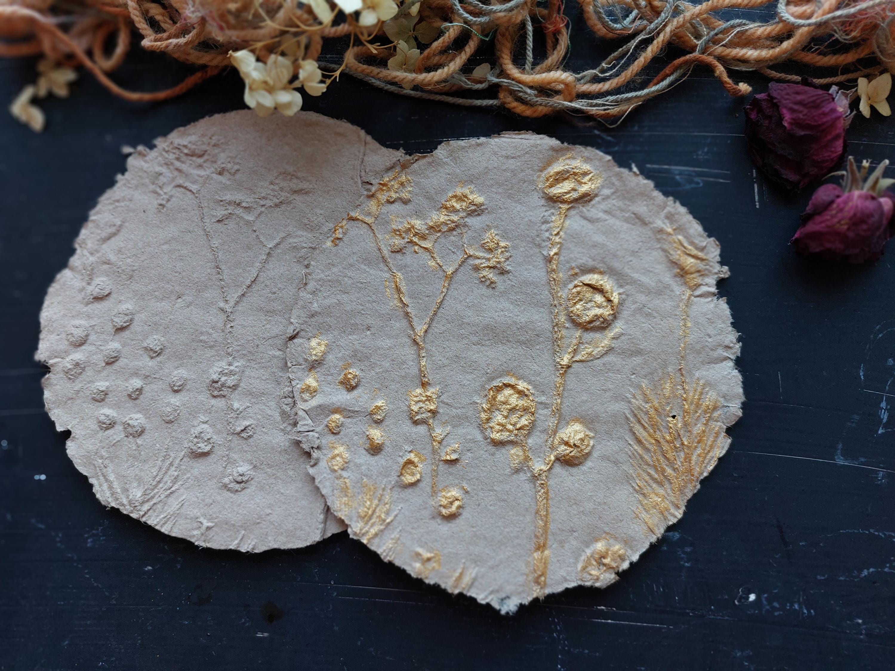 Handmade Botanical Cast Papers. Set of 10 Papers. - Etsy