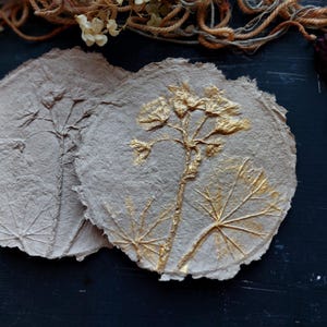 Handmade Botanical Cast Papers. Set of 10 Papers. - Etsy