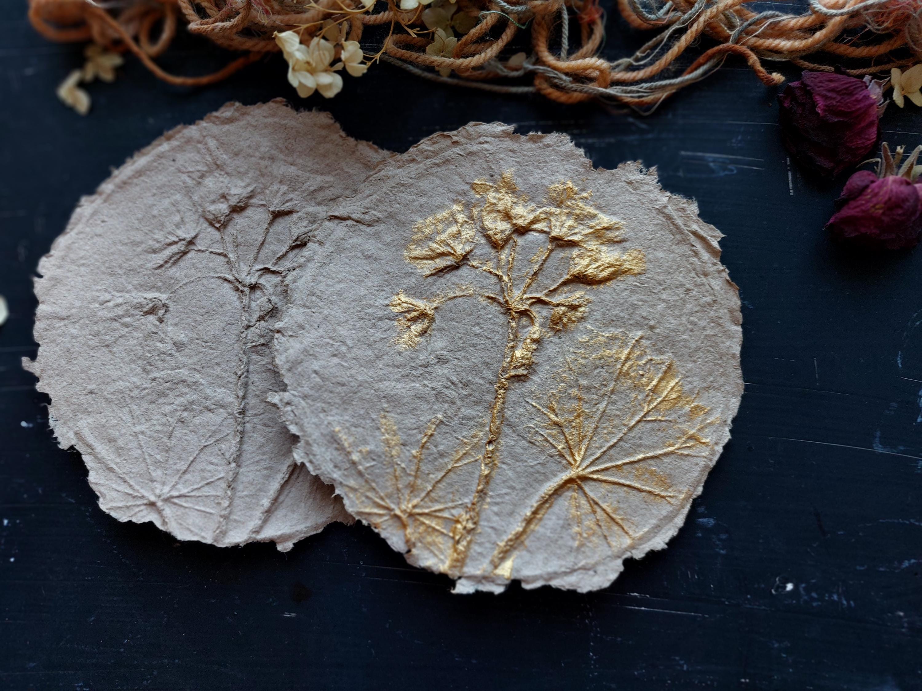 Handmade Botanical Cast Papers. Set of 10 Papers. - Etsy