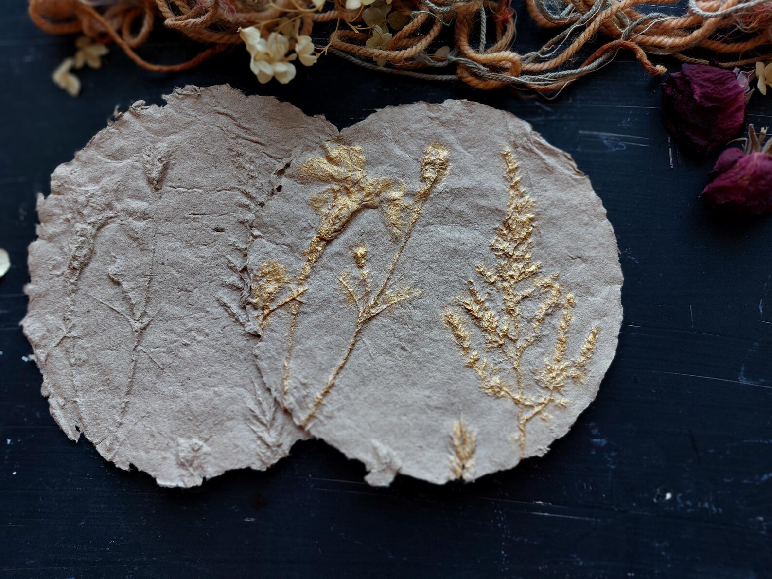 Handmade Botanical Cast Papers. Set of 10 Papers. - Etsy