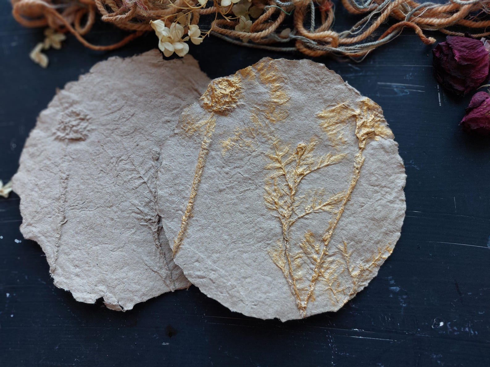 Handmade Botanical Cast Papers. Set of 10 Papers. - Etsy