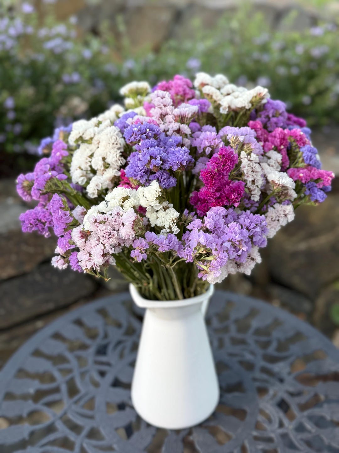 25 Stems of Dried Statice .large Dried Flower Bouquet Featuring Statice ...
