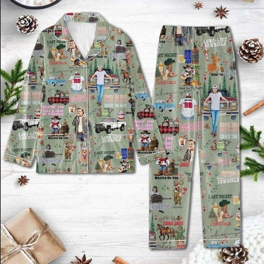 Wallen Western Pajamas Set, Country Band Pajamas, Western Pajamas Sets ...