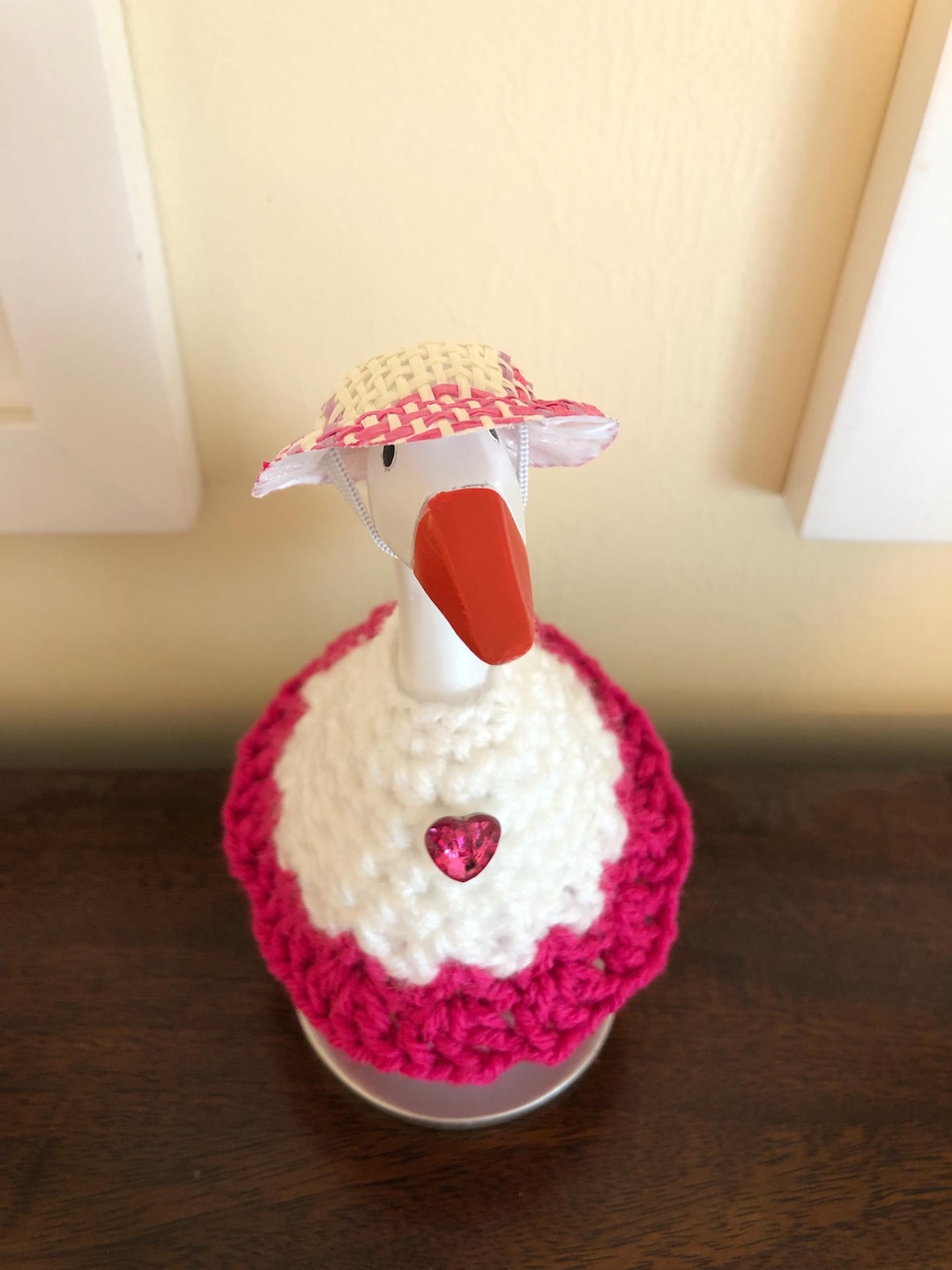 Crochet Dress, Valentines Day Outfit, Desk Goose, Goose Clothes - Etsy