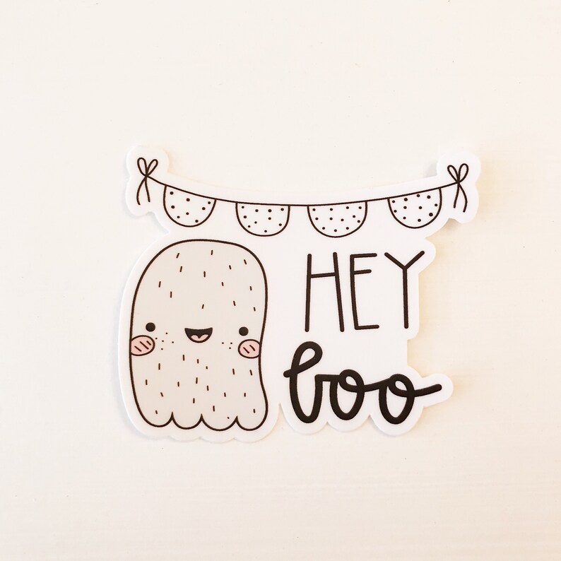 Hey Boo Vinyl Sticker Decal - Etsy