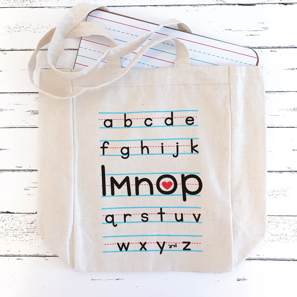 Alphabet Tote Abc's Tote Bag Teachers Bag Alphabet - Etsy