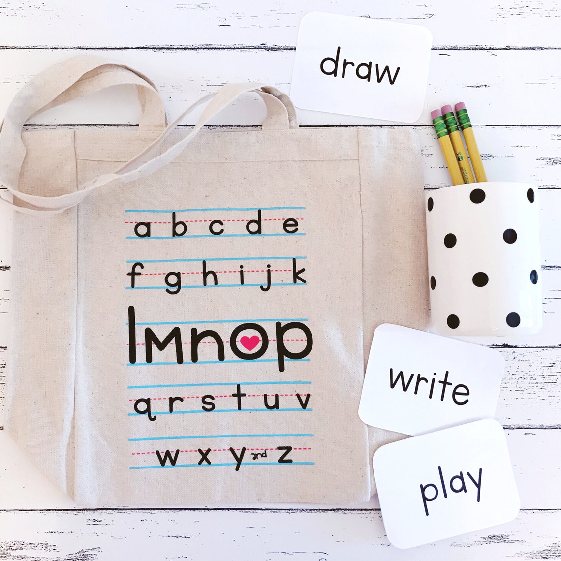 Alphabet Tote Abc's Tote Bag Teachers Bag Alphabet - Etsy