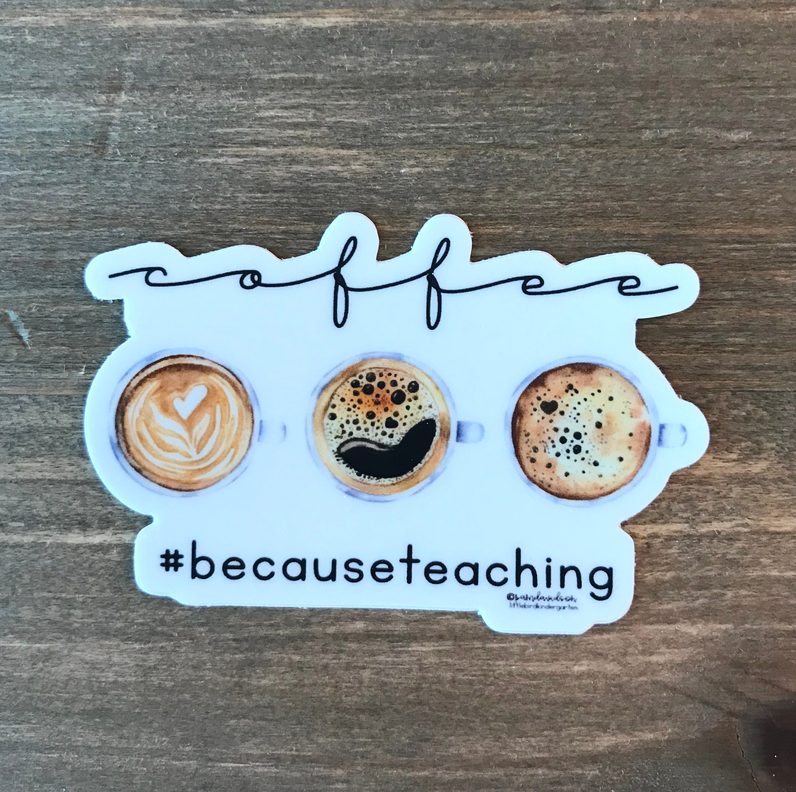 Coffee Because Teaching Vinyl Sticker Decal - Etsy