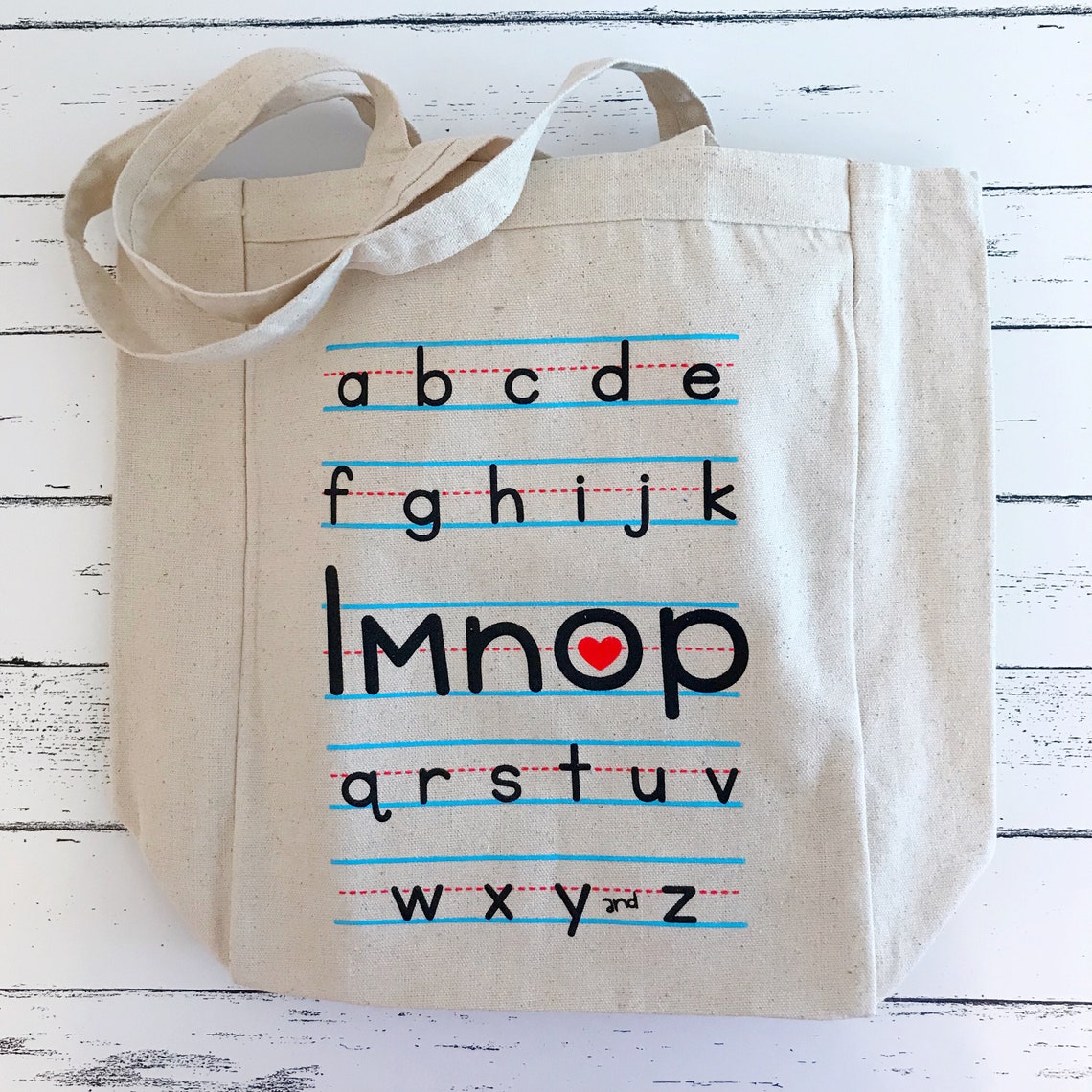 Alphabet Tote Abc's Tote Bag Teachers Bag Alphabet - Etsy
