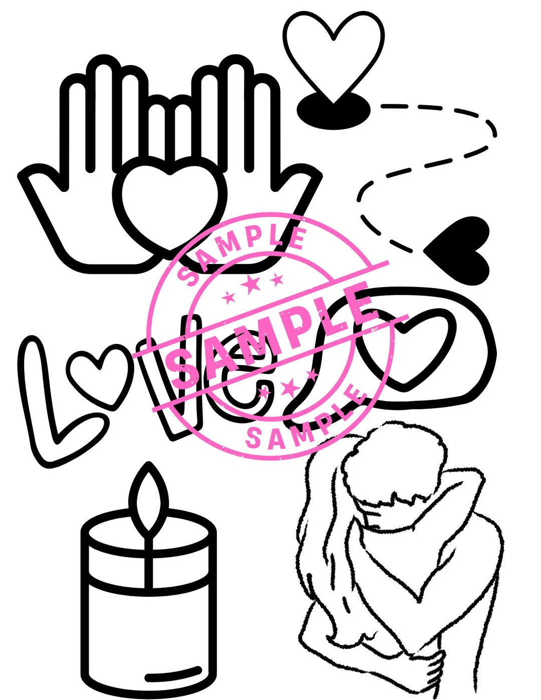 Manifest Love 1 Printable Coloring Page - Etsy