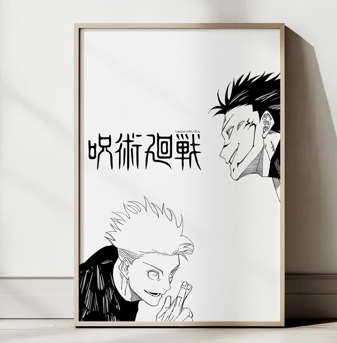 Sukuna X Gojo Satoru, Jujutsu Kaisen Anime Art Wall Print, Sakuna ...