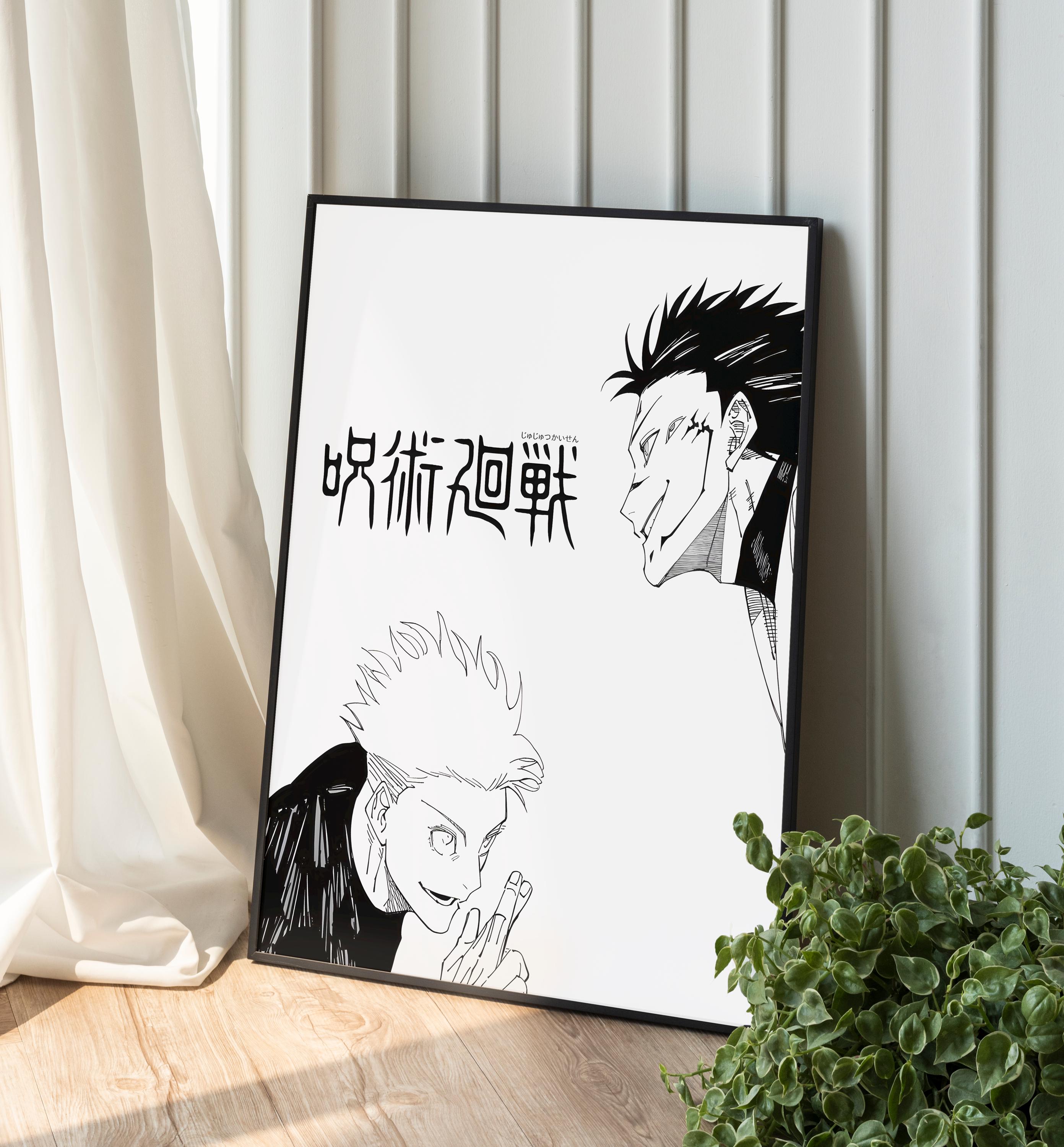 Sukuna X Gojo Satoru, Jujutsu Kaisen Anime Art Wall Print, Sakuna ...