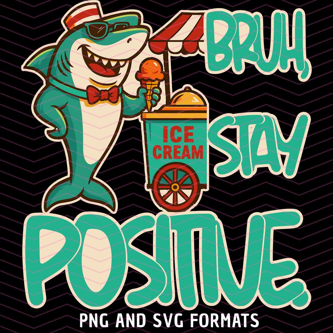 Stay Positive Shark Attack Vintage Retro Comedy Funny Shirt, Stay ...