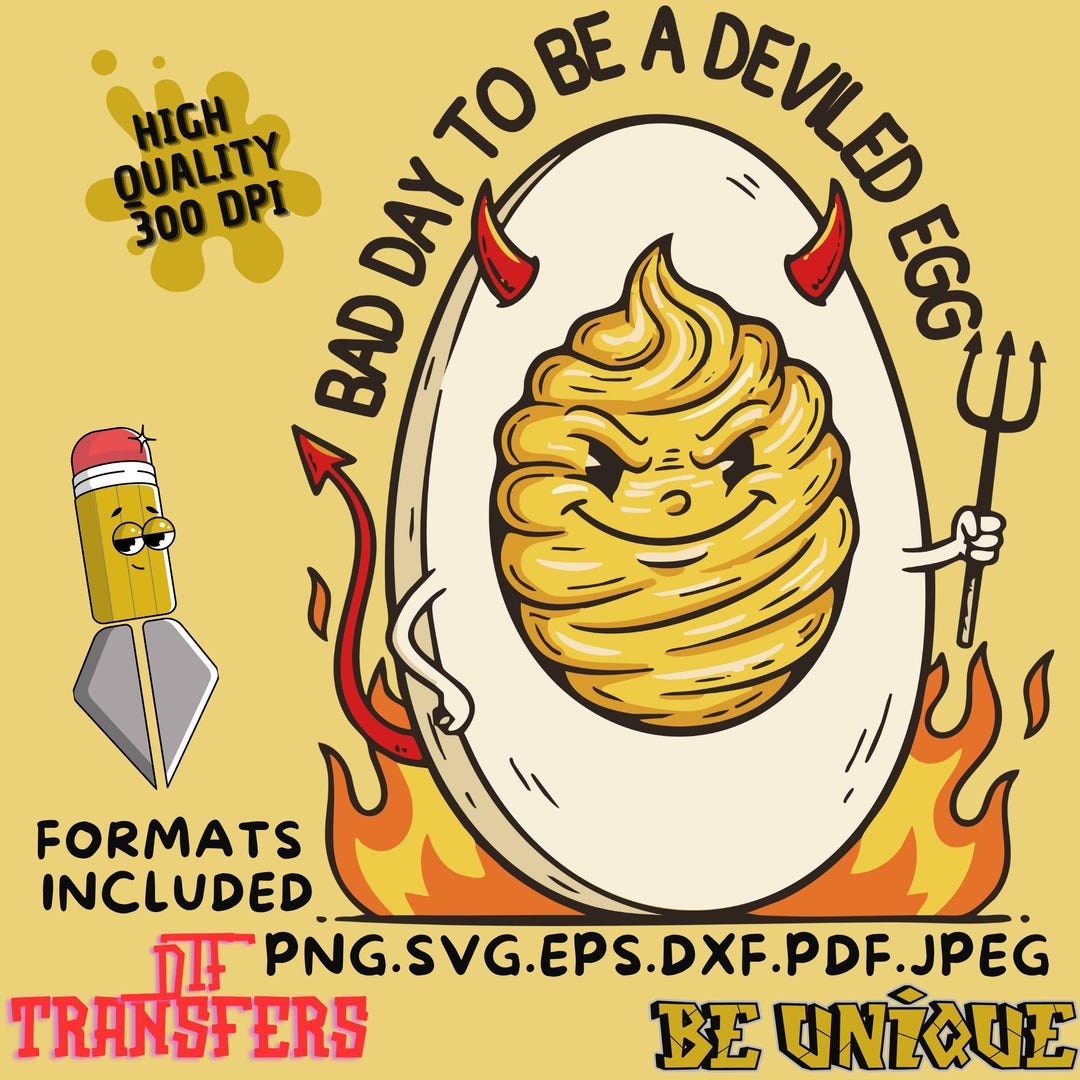 Bad Day to Be A Deviled Egg PNG SVG Funny Deviled Egg Thanksgiving Png ...