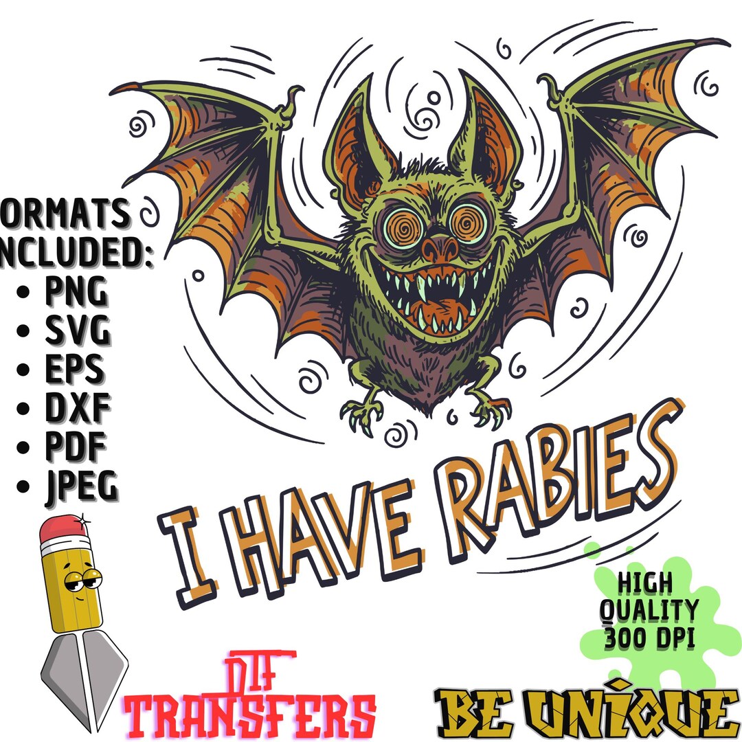 I Have Rabies Bat Shirt Png, Grunge Y2k Vintage Graphic Design ...