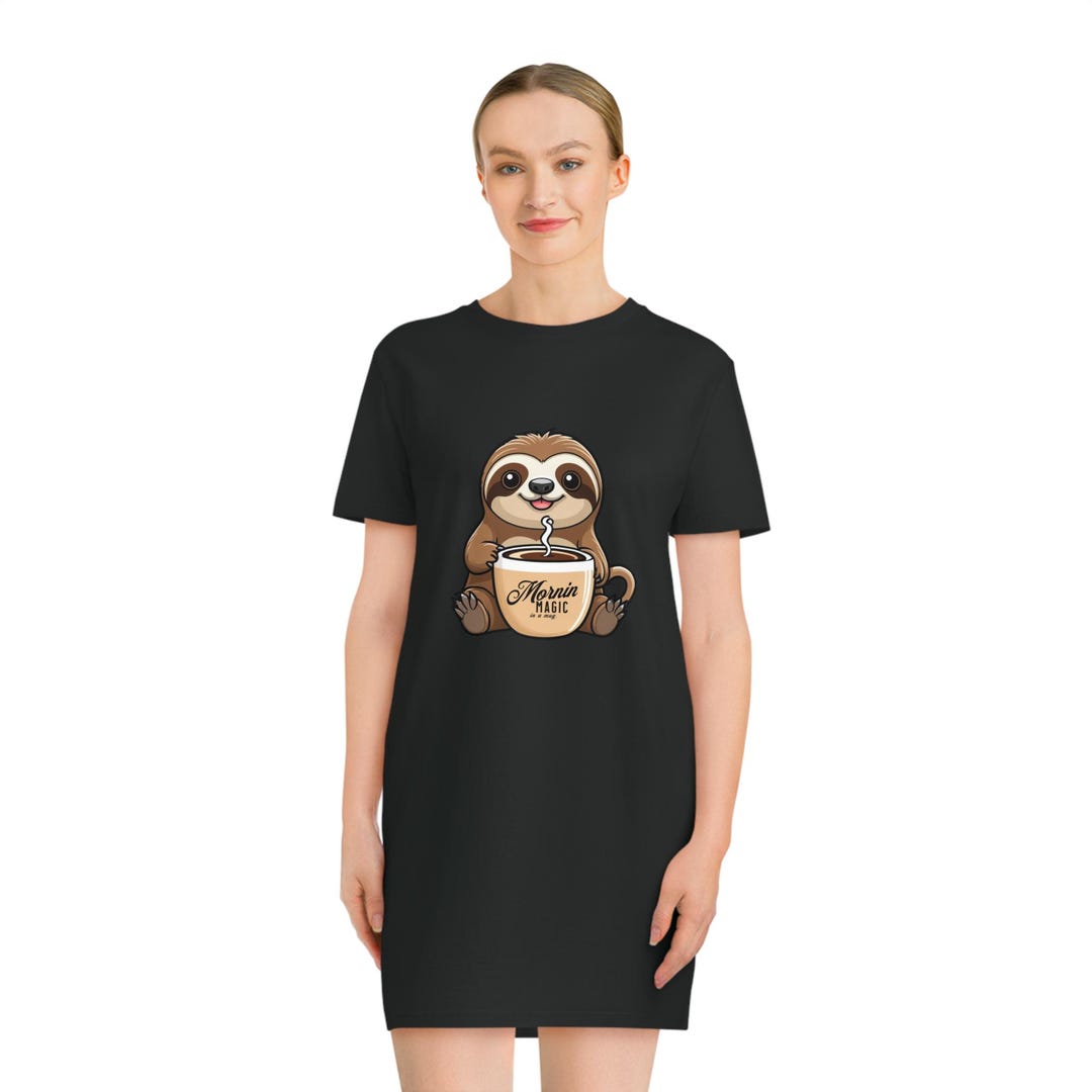 Sloth Night Tees, Oversized Nightshirt, Cozy Nightgown, Lazy Day Dress ...