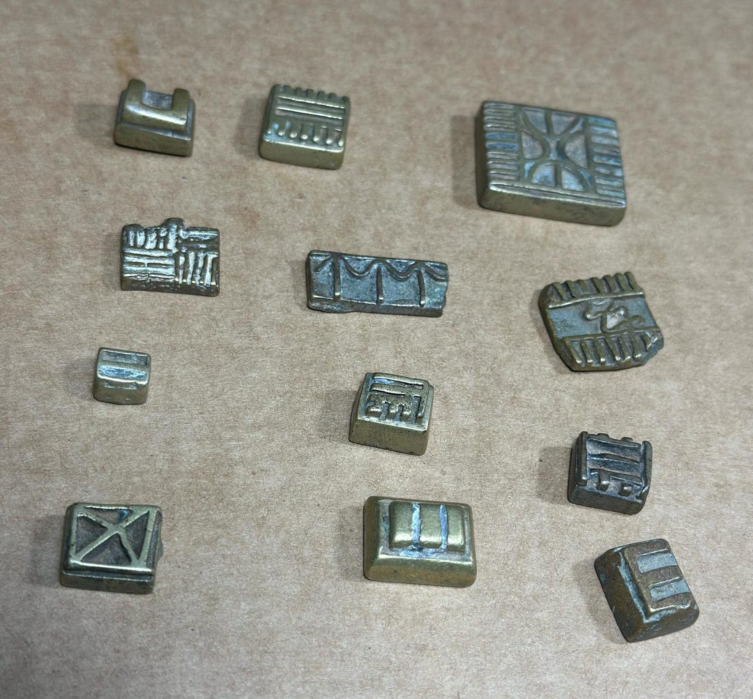 Antique African Akan Ashanti Gold Weights, 12 Small Pieces - Etsy
