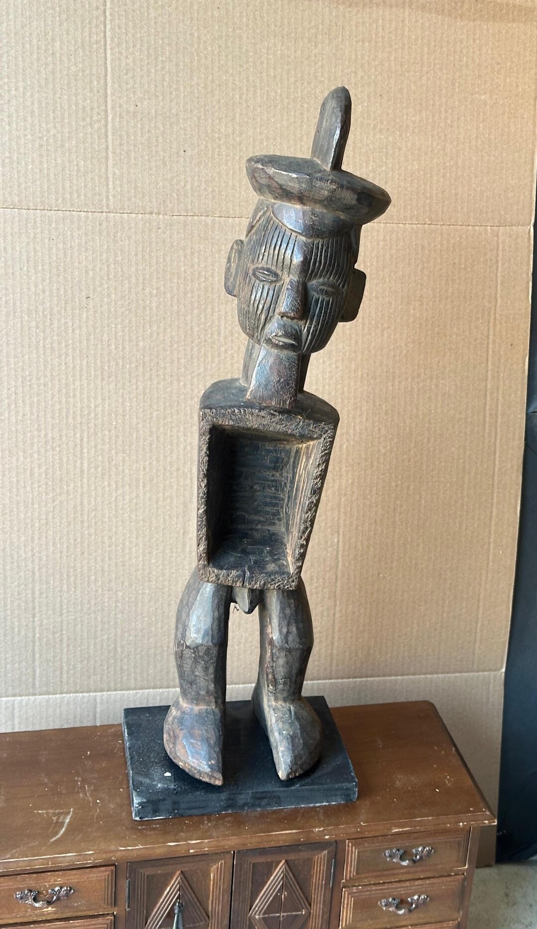Antique Teke Power Figure (nkiba) - Ritual Statue From Congo - African ...