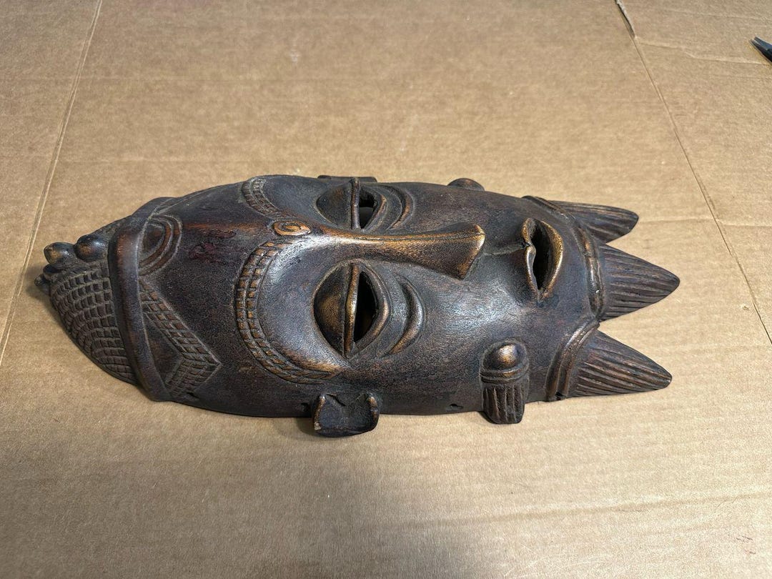 Vintage Bena Lulua Bearded Elder Mask Lulua Mask. DR Congo Rare 14.5 X ...