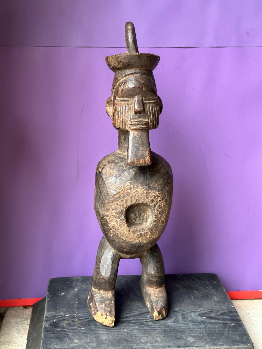 Antique Teke Power Figure (nkiba) - Ritual Statue From Congo - African ...