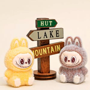 Random 1 Pc - LABUBU 4cm Fleece Mini Figurine - Desk Decoration ...