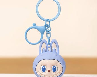 Pink - Labubu 3D Keychain - Cute Cartoon Bag Charm & Creative Gift - Etsy