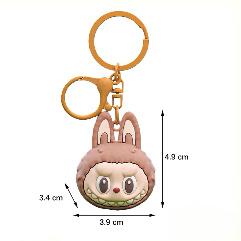 Pink - Labubu 3D Keychain - Cute Cartoon Bag Charm & Creative Gift - Etsy