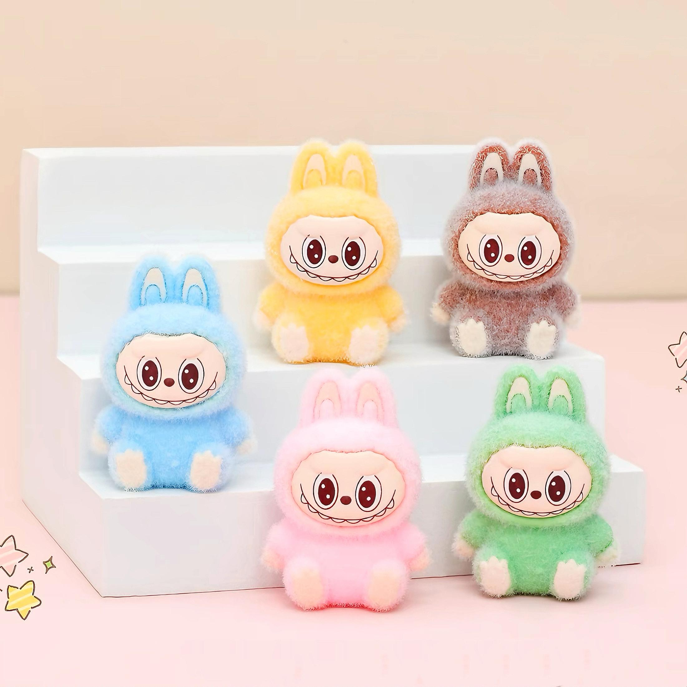 Random 1 Pc - LABUBU 4cm Fleece Mini Figurine - Desk Decoration ...
