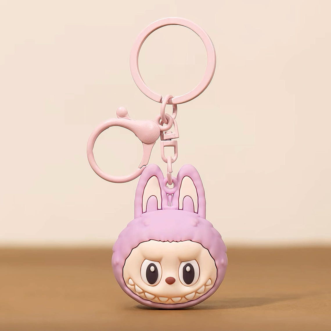 Pink - Labubu 3D Keychain - Cute Cartoon Bag Charm & Creative Gift - Etsy