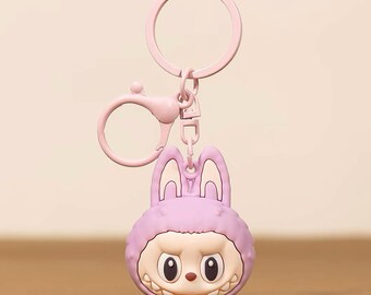 Blue - Labubu 3D Keychain - Cute Cartoon Bag Charm & Creative Gift - Etsy