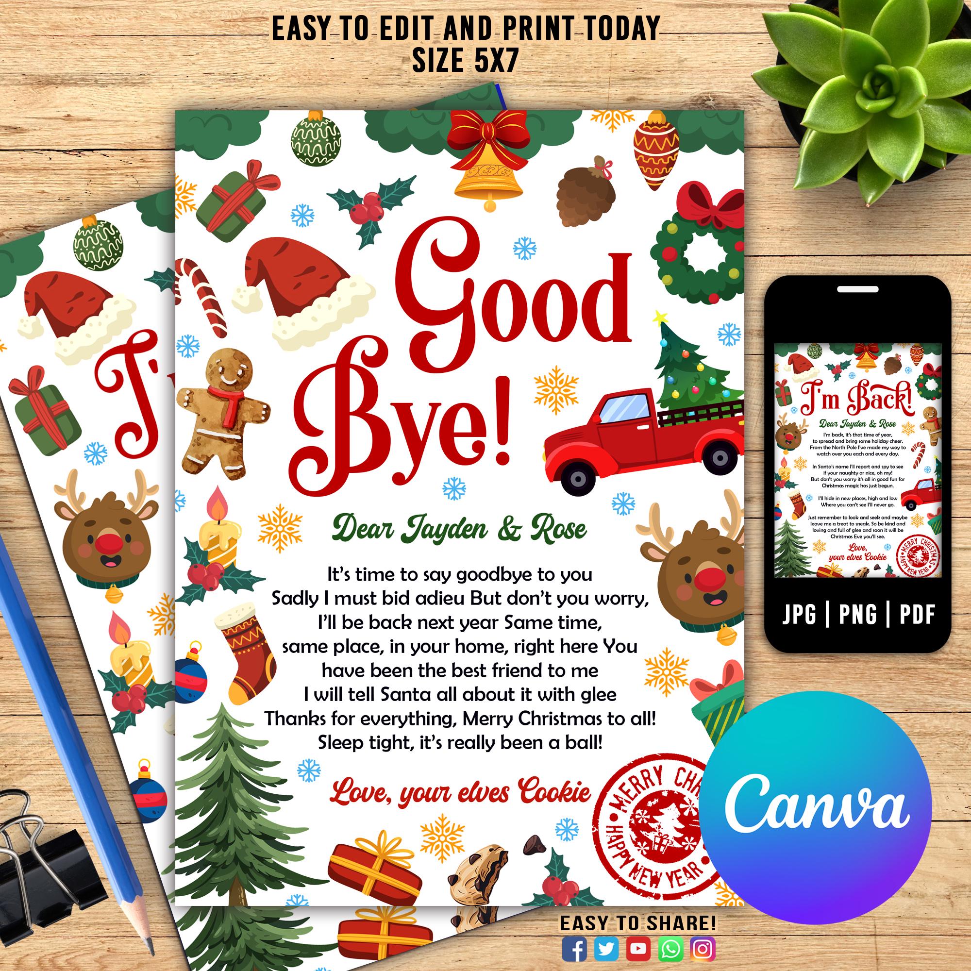 Editable Elves Arrival Letter Elves Return Letter Elves We're Back ...