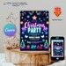 Editable Neon Christmas Party Invitation, Xmas Office Party, DIGITAL ...