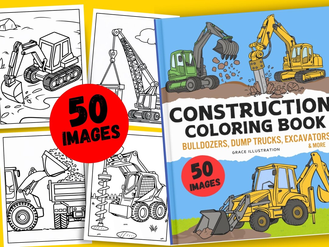 50 Construction Site Coloring Pages for Kids – Bulldozers, Diggers ...