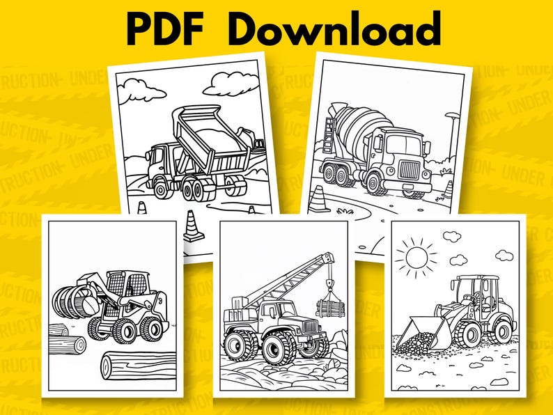 50 Construction Site Coloring Pages for Kids – Bulldozers, Diggers ...