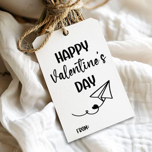 Valentine's Day Gift Tag Bundle, Printable Black and White Labels for ...