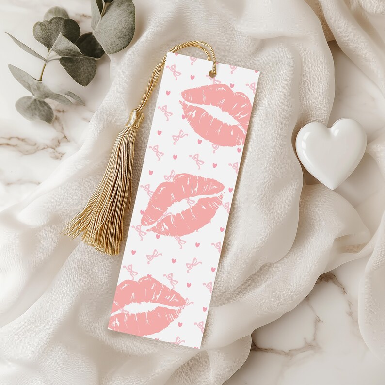 Pink Coquette Bookmark Printable Bundle, Girly Bows Bookmarks ...