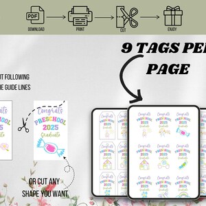Preschool Graduation Gift Tag Bundle, Kindergarten Graduate Gift Labels ...