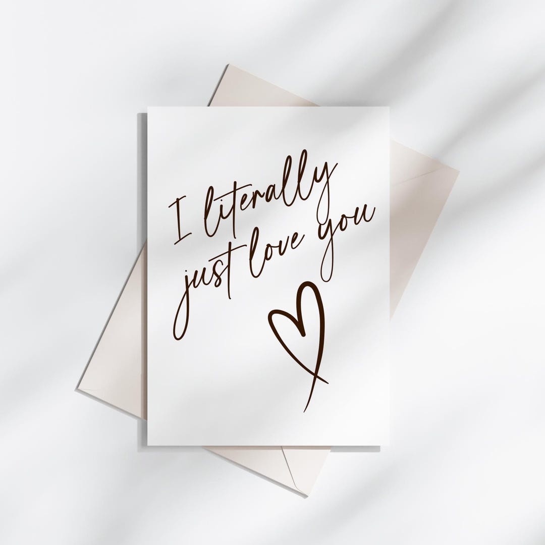 Minimal Handwriting Card Printable, Anniversary Greeting Card, Simple ...