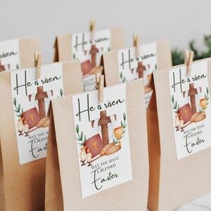 Jesus Easter Gift Tag Bundle, Easter Basket Tags, Printable Christian ...