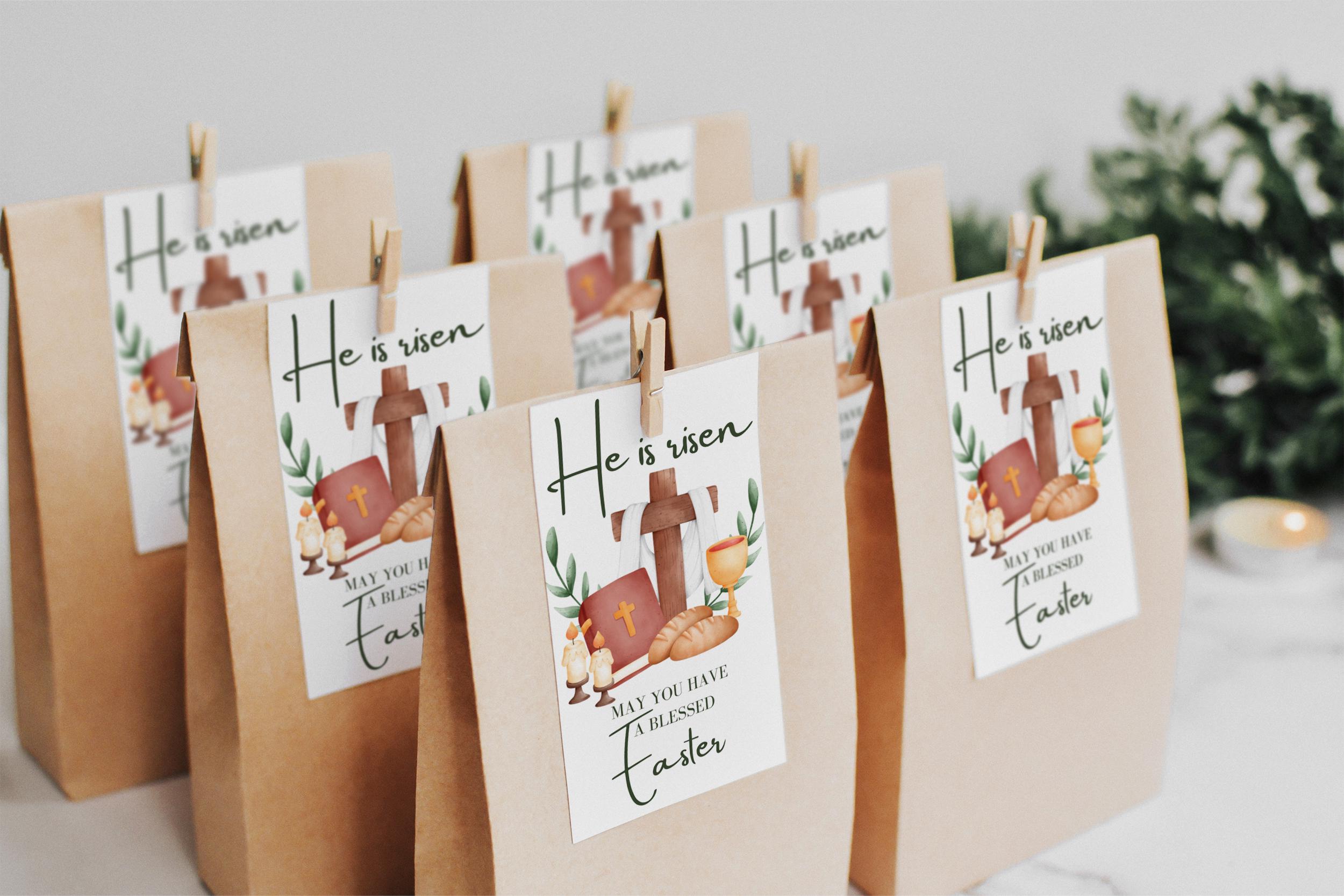 Jesus Easter Gift Tag Bundle, Easter Basket Tags, Printable Christian ...