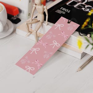 Pink Coquette Bookmark Printable Bundle, Girly Bows Bookmarks ...