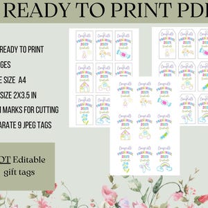 Preschool Graduation Gift Tag Bundle, Kindergarten Graduate Gift Labels ...