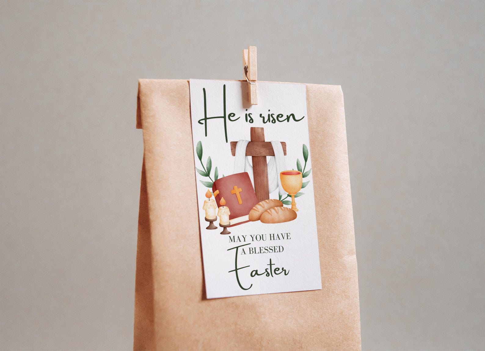 Jesus Easter Gift Tag Bundle, Easter Basket Tags, Printable Christian ...
