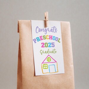 Preschool Graduation Gift Tag Bundle, Kindergarten Graduate Gift Labels ...