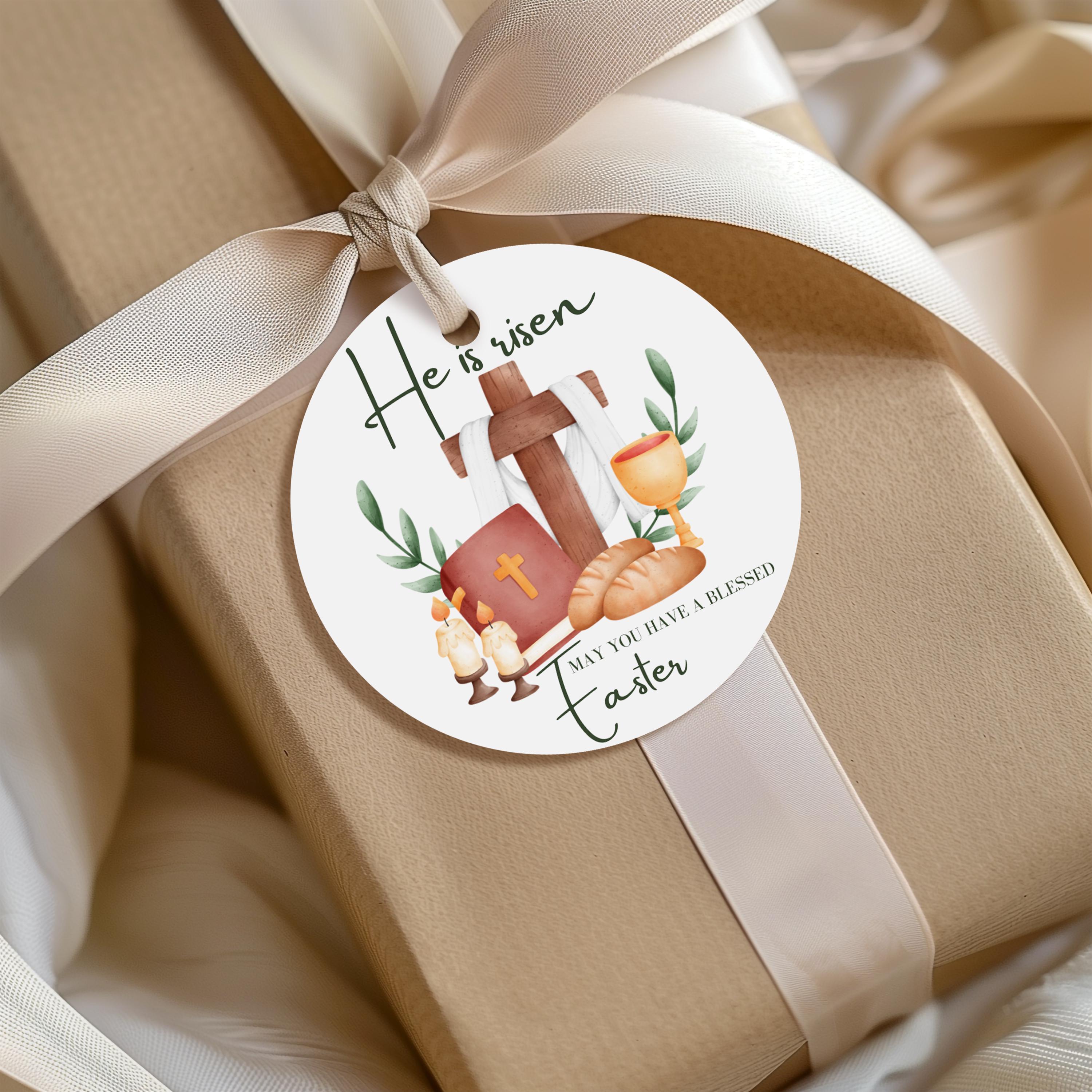 Jesus Easter Gift Tag Bundle, Easter Basket Tags, Printable Christian ...