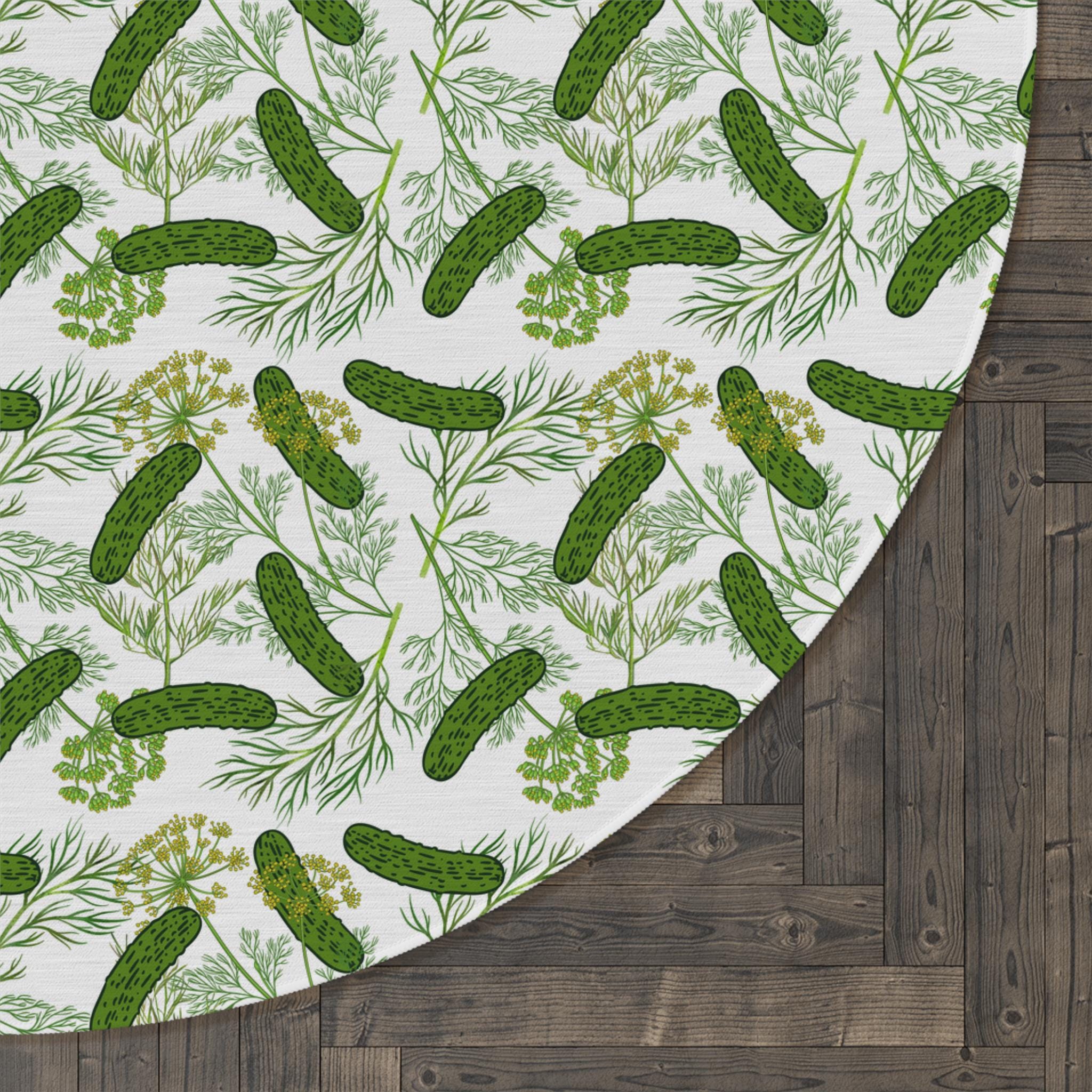 Whimsical Pickles Seamless Pattern Fabric Design, Dill and Pickle ...