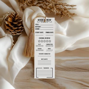 Book Review Bookmark PNG, Printable Bookmark , Book Lover Gift Idea ...