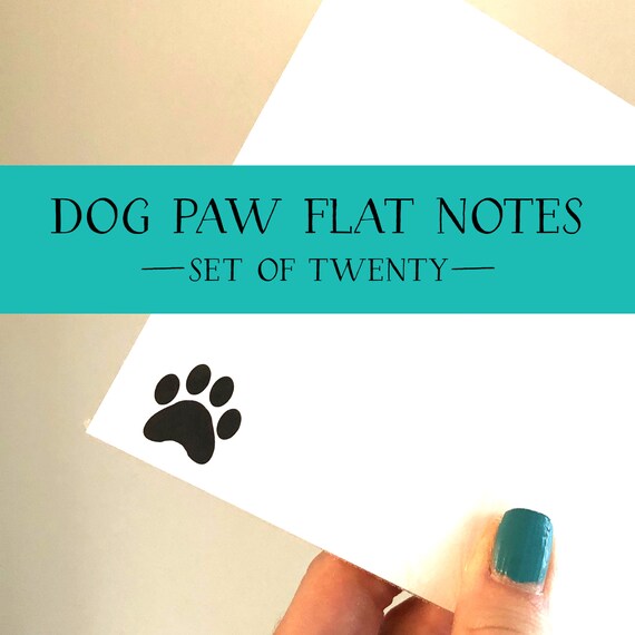 Dog Paw Blank Stationery Thank You Notes Note Cards Set | Etsy