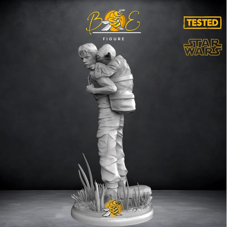Luke and Yoda Star Wars STL File – 3D Printing Figure (digital Download ...